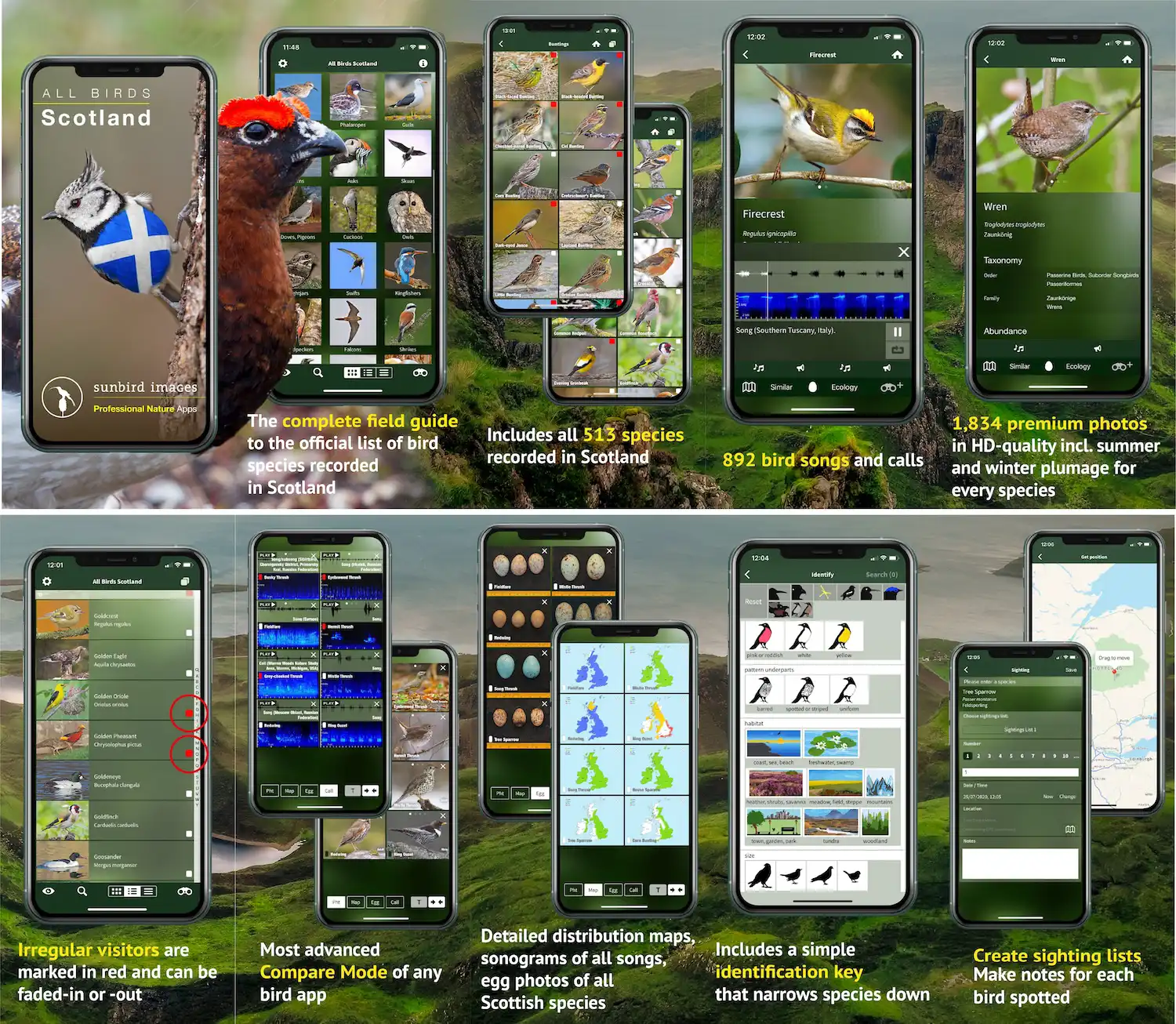 All Birds Scotland App 513 Species HD Photos 800 Songs All Birds Scotland App 513 Species HD Photos 800 Songs